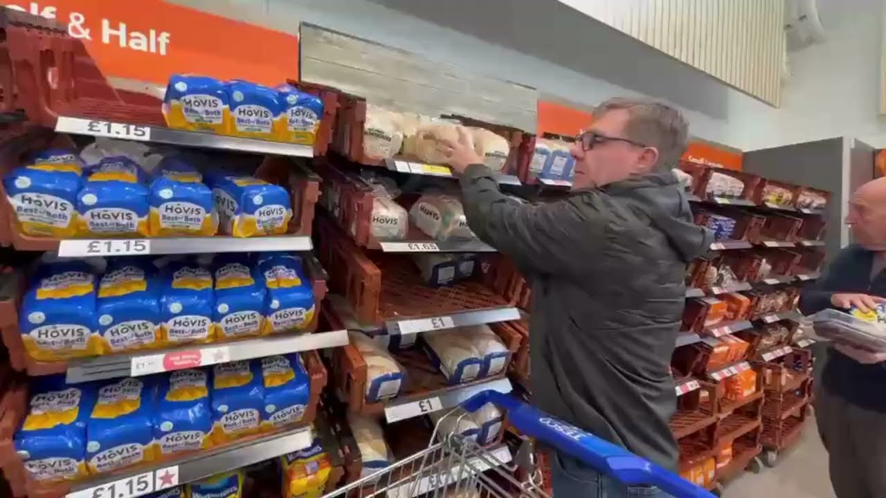 Shopping at Tesco as Tourists (Giant Barry) - YouTube