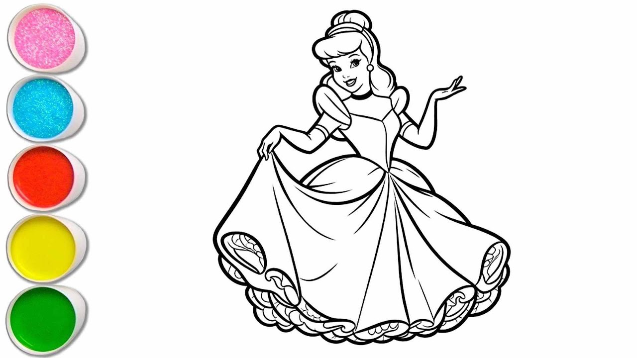 Disney princess Cinderella Drwaing | colorful princess cute drawing ...