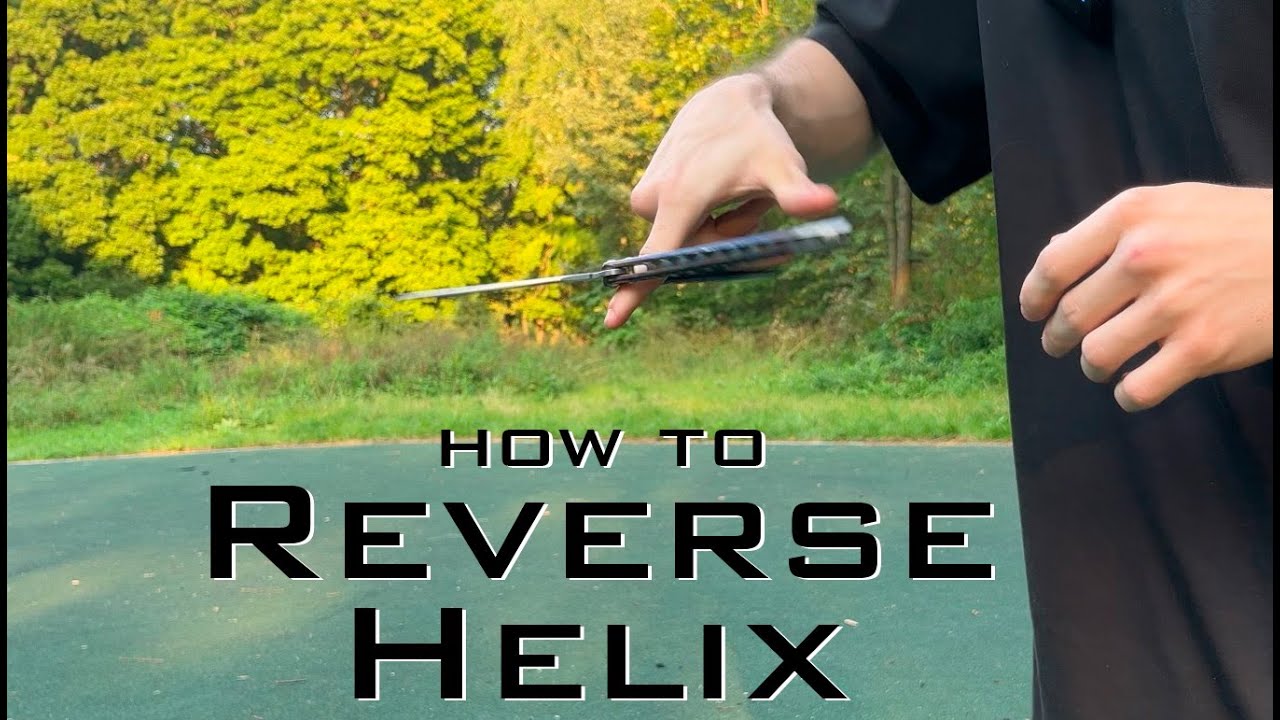 Reverse Helix - Обучение сложному трюку на ноже бабочке | How to Rev ...