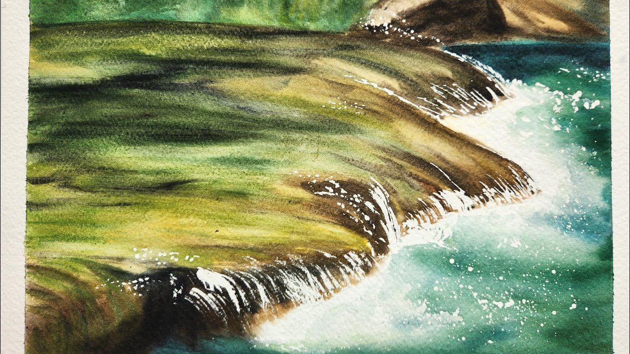 Watercolor Painting: Moving Water - YouTube