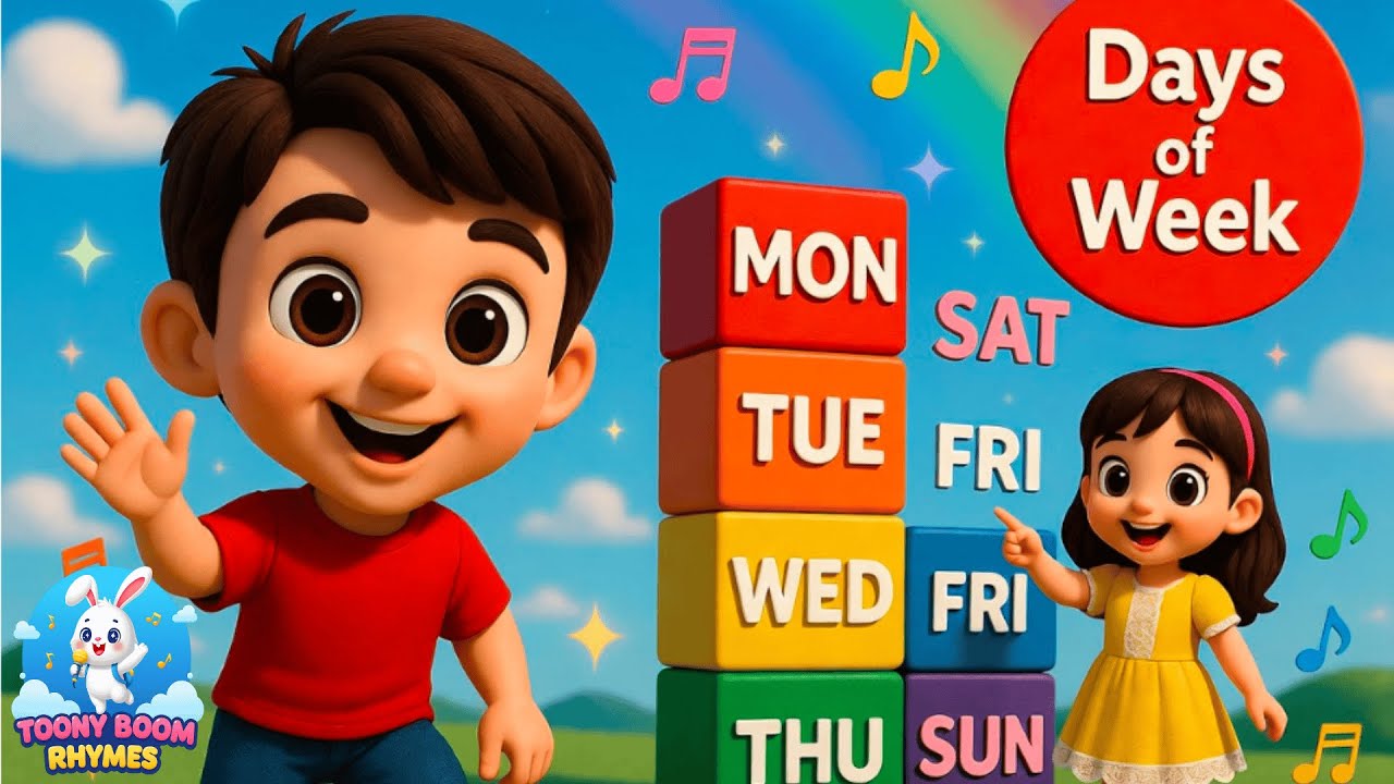 Days of the Week Song for Kids 🎵 Learn Weekdays Monday to Sunday ...