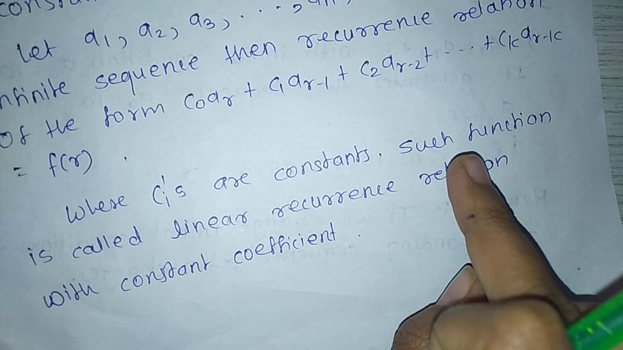 F.Y.B.Sc. (Comp.Sci.(Maths)).Paper II- Discrete Maths.Ch4-Recurrence ...