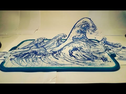 Drawing 3d waves - How to draw waves - YouTube