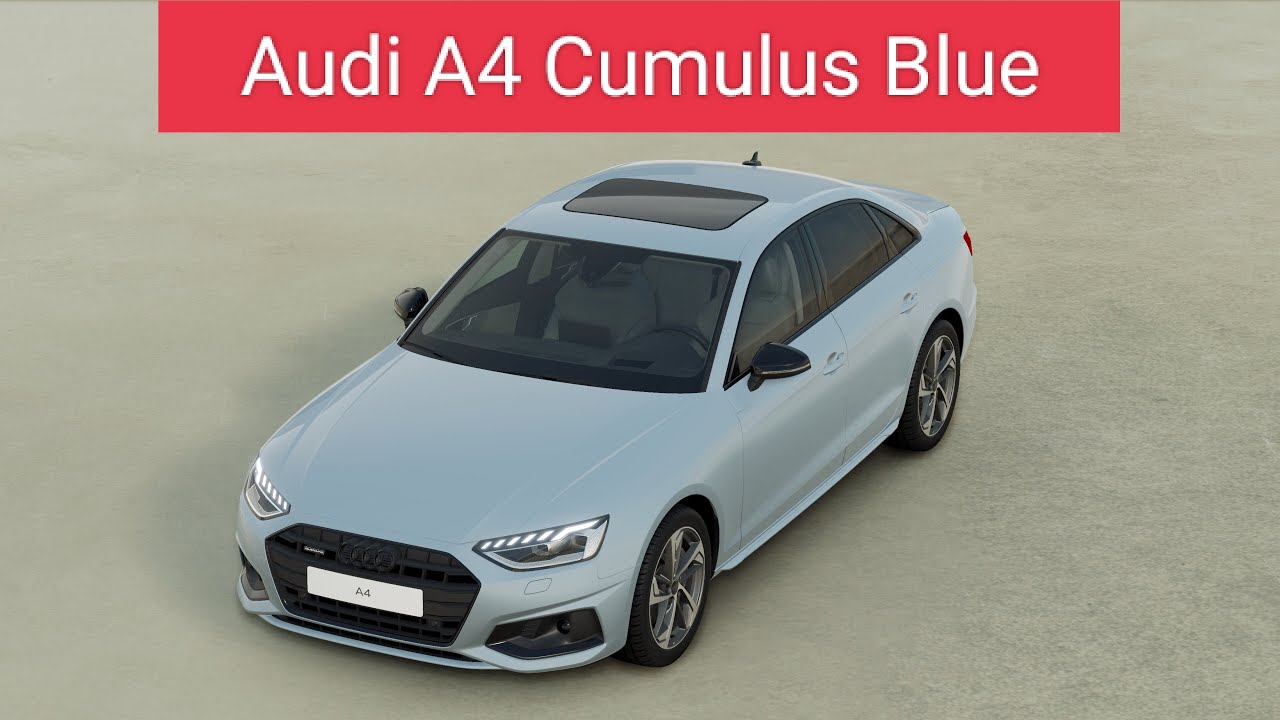 Audi A4 B9 Cumulus Blue 2023: A Sleek and Powerful Ride with Stylish Grey Interior - YouTube