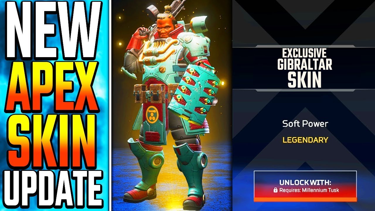 NEW APEX SKIN UPDATE! New EXCLUSIVE Gibraltar SKIN Soft Power! New Apex ...