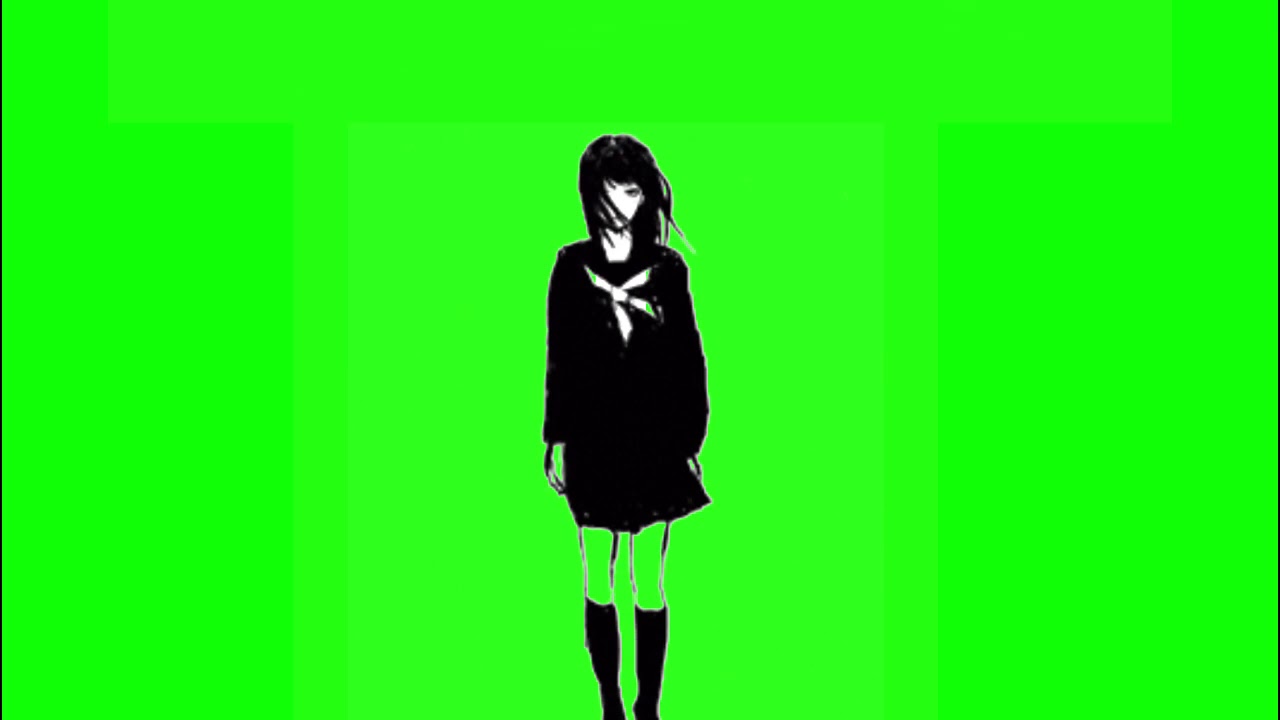 ️GREEN SCREEN EFFECTS: anime doodle school girl - YouTube