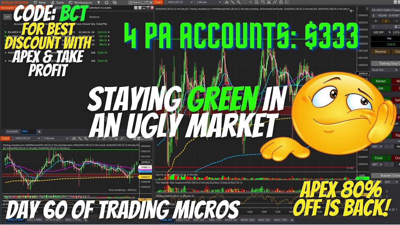 Day 60 - Bouncing back GREEN today on the PAs - Ugly market and happy ...
