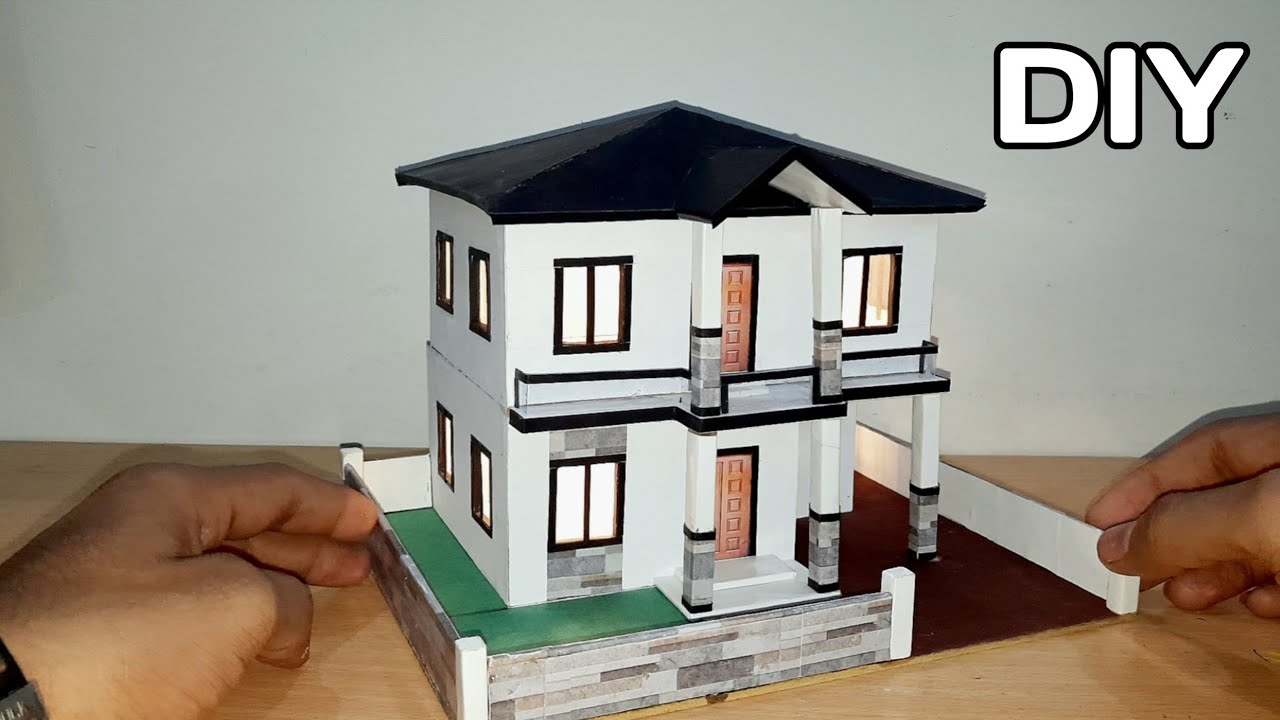 DIY Mini House From Cardboard | How To Make House From Cardboard - YouTube