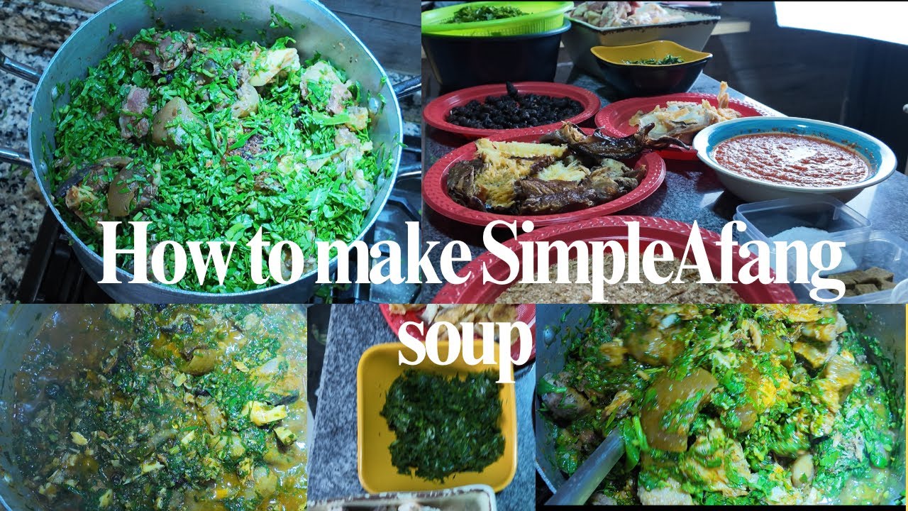How to make Afang soup the easy and simple way… Nigeria style - YouTube