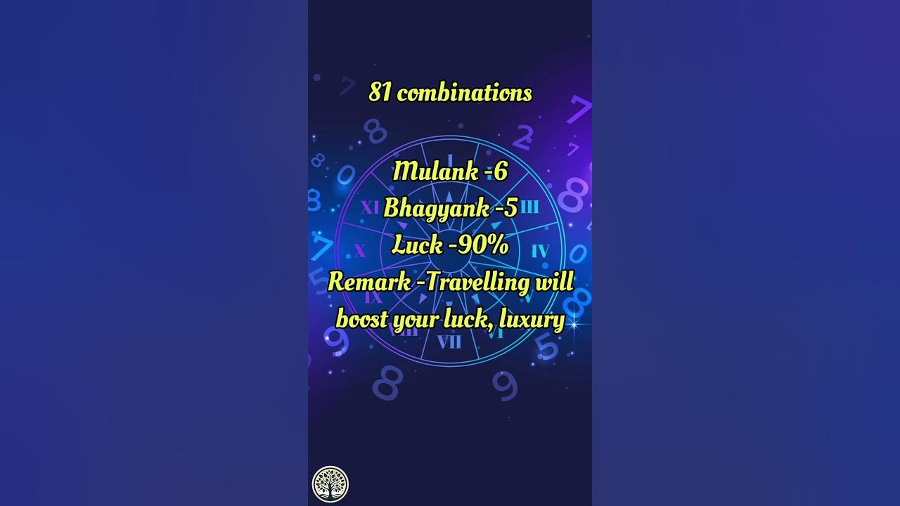 Mulank & Bhagyank 81 combinations - Mulank 6 #predictions #numbers #number #numerology #zodiac ...