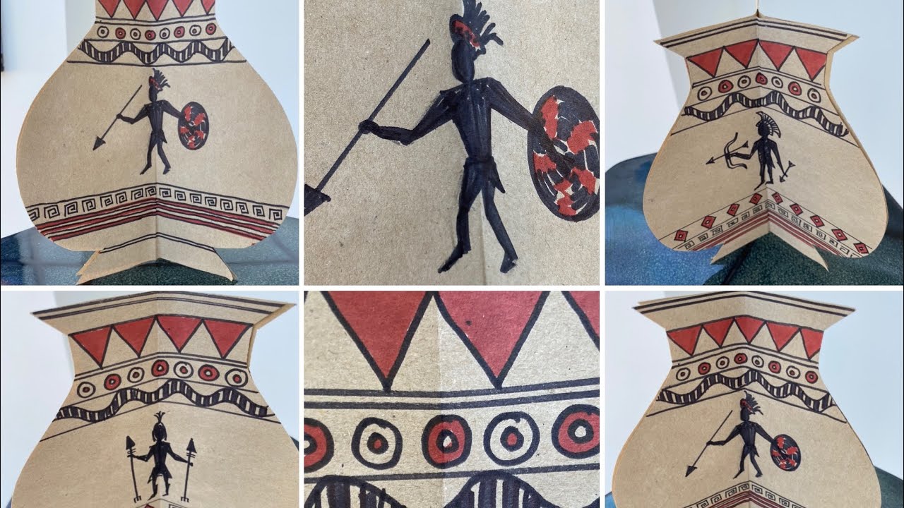 Ancient Greek Pottery Designs For Kids Greek Vase Ancient Jar Set