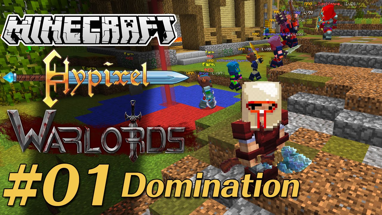 【Minecraft】 Hypixel Server - Warlords #01 - Domination 佔領據點 多人線上混戰 - YouTube
