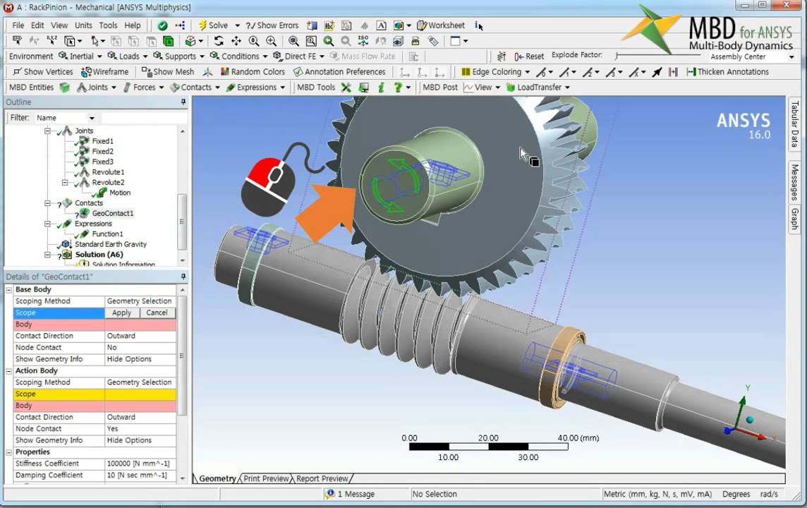 MBD for ANSYS - Contact Creation With Instruction - YouTube