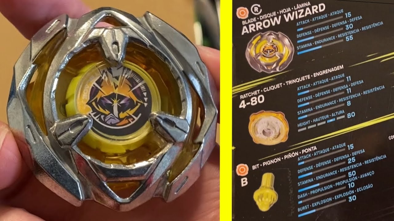 Stamina! Arrow Wizard 4-80 B Unboxing and Review! | Beyblade X - YouTube