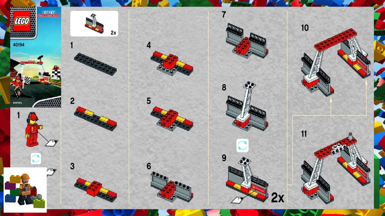 LEGO instructions - Promotional - 40194 - Finish Line & Podium - YouTube