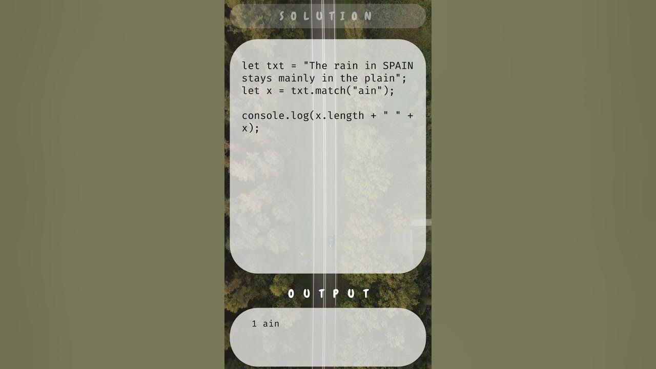 How to use match() method to return array containing the results of ...