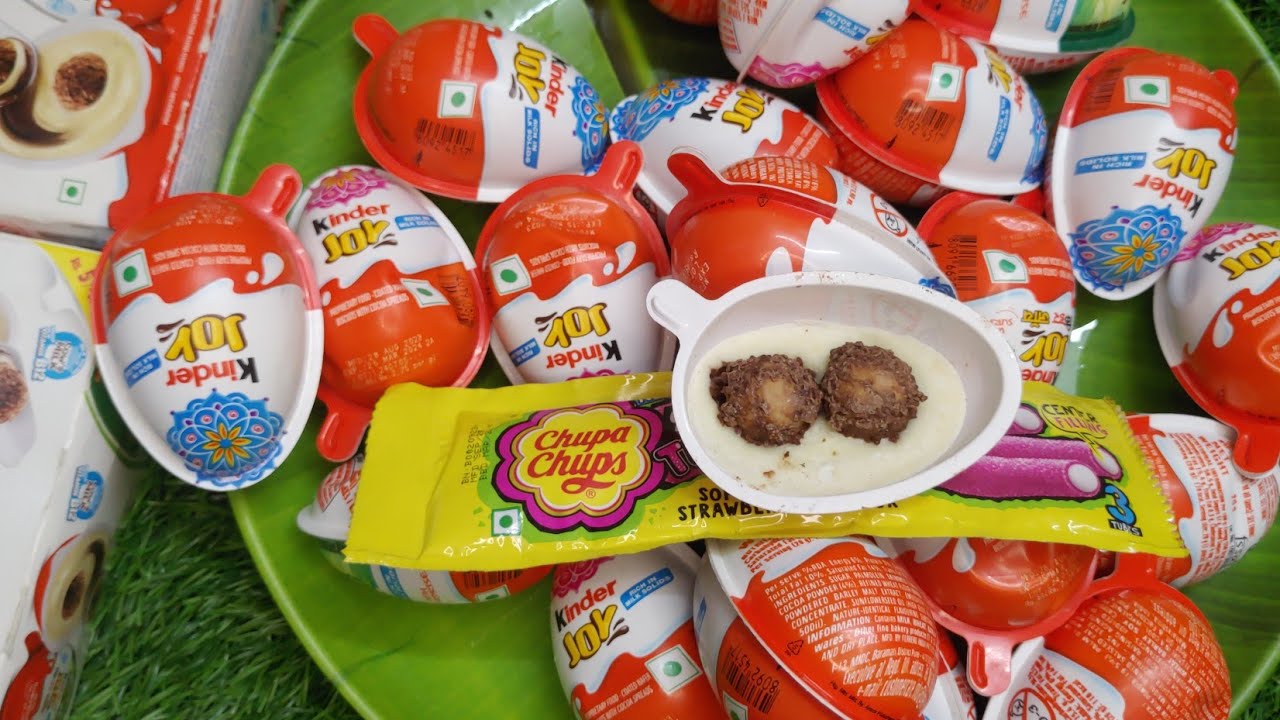 1 mins satisfying video colourful kinder joy collection - YouTube