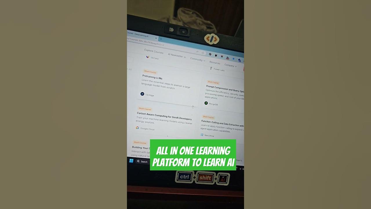 Best website to learn Ai @Deeplearningai #AI #learnai - YouTube