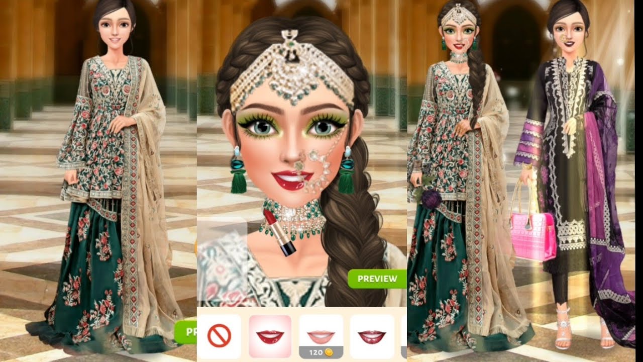 fashion designer offline games for girls 💕 beautiful dress for mehndi ...