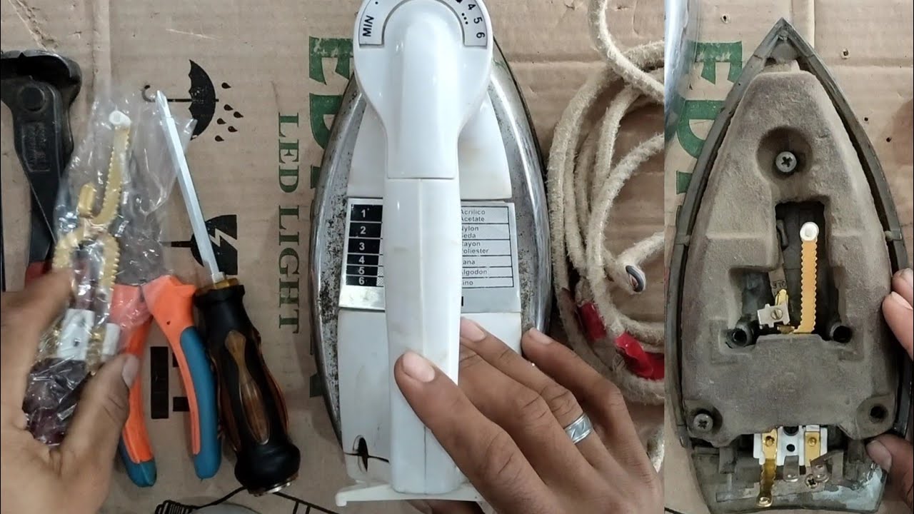 how to change Electric iron thermostat at home | Electric iron complete ...