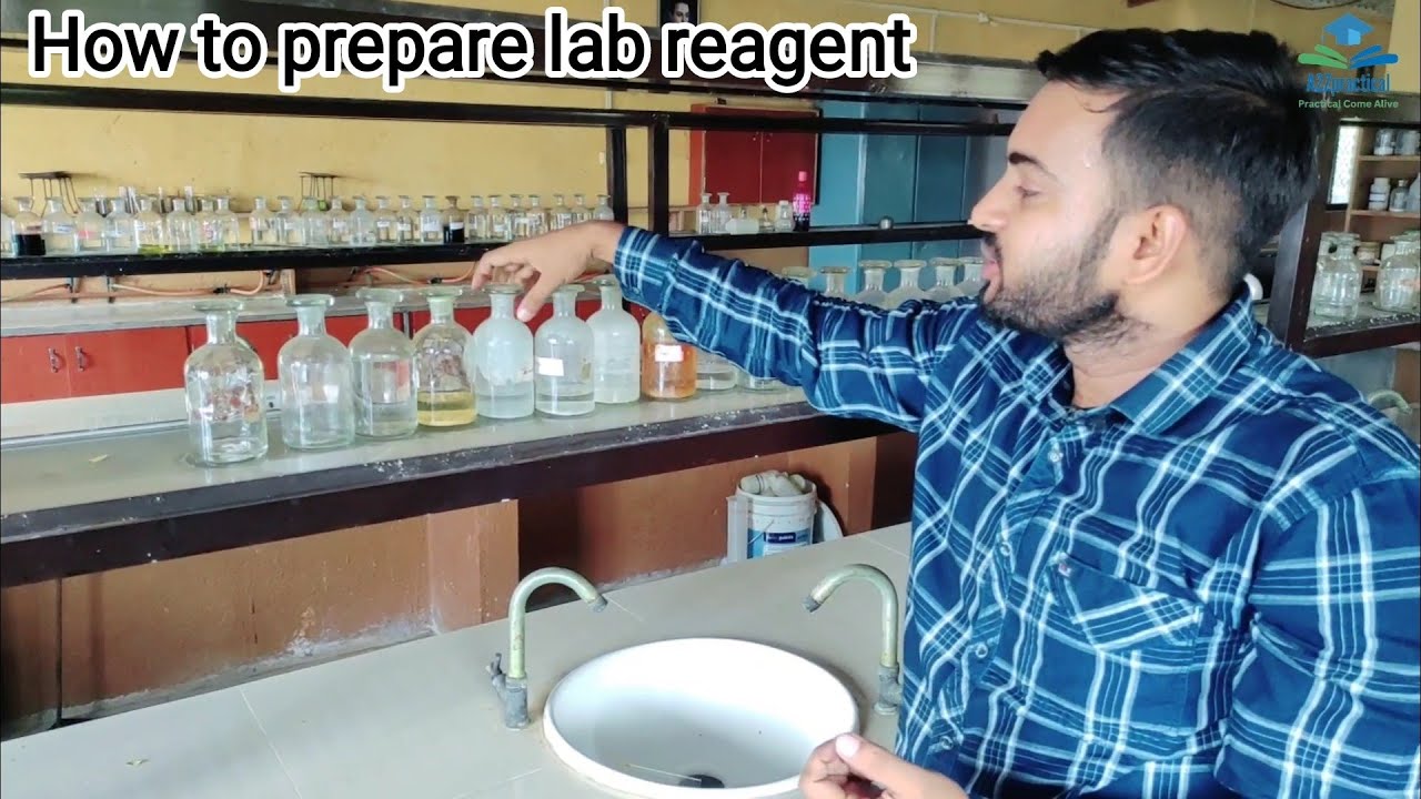 How to prepare reagent for lab || 2M NaOH laboratory reagent #lab # ...