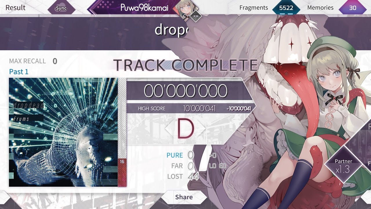 Arcaea: dropdead - Frums (Past 1) 0 Score Track Complete by Toa ...