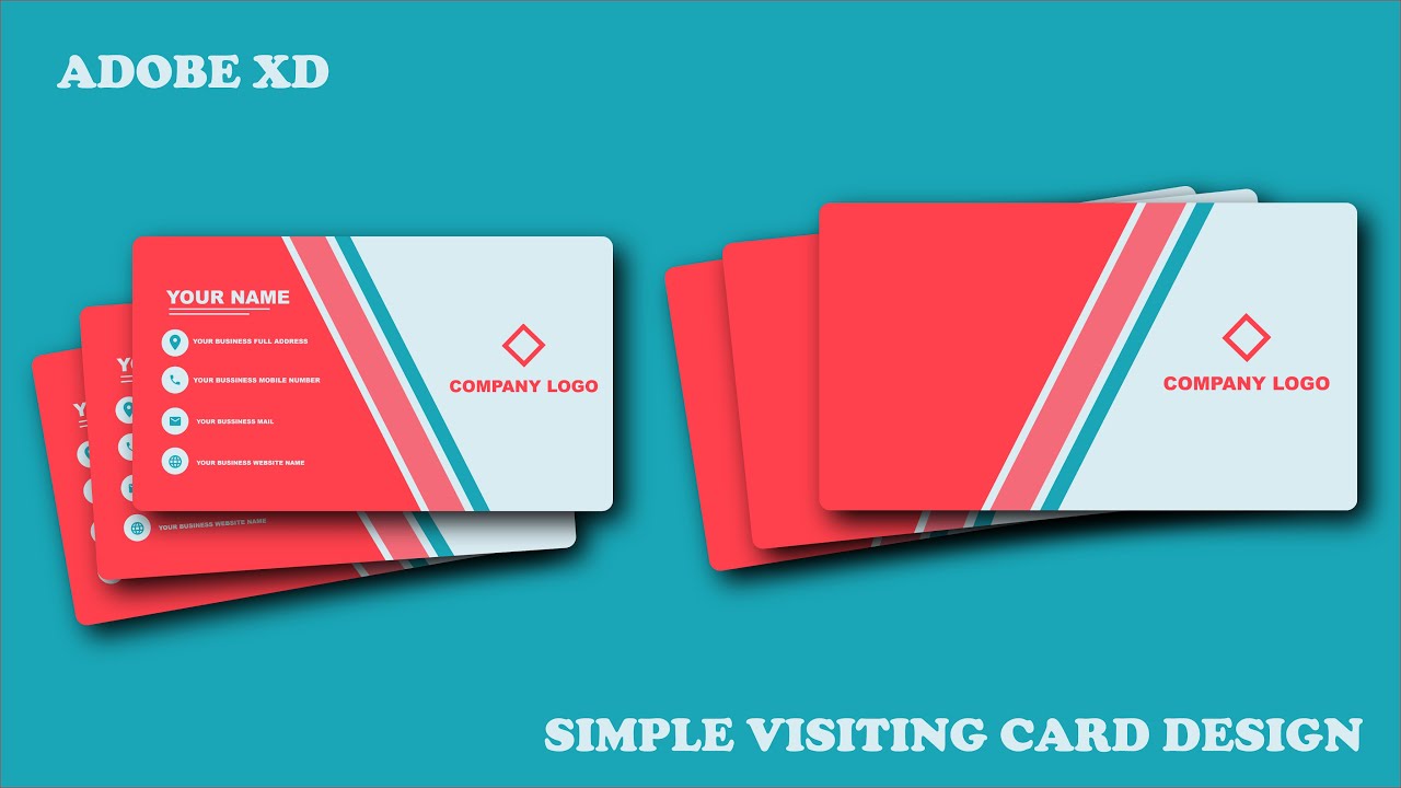 HOW TO CREATE VISITING CARD DESIGN USING ADOBE XD |ADOBE XD | BUSSINESS ...