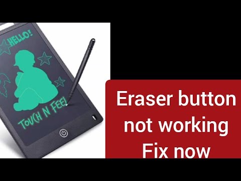How to fix eraser button in LCD writing pad. How to erase in lcd pad || eraser button not ...