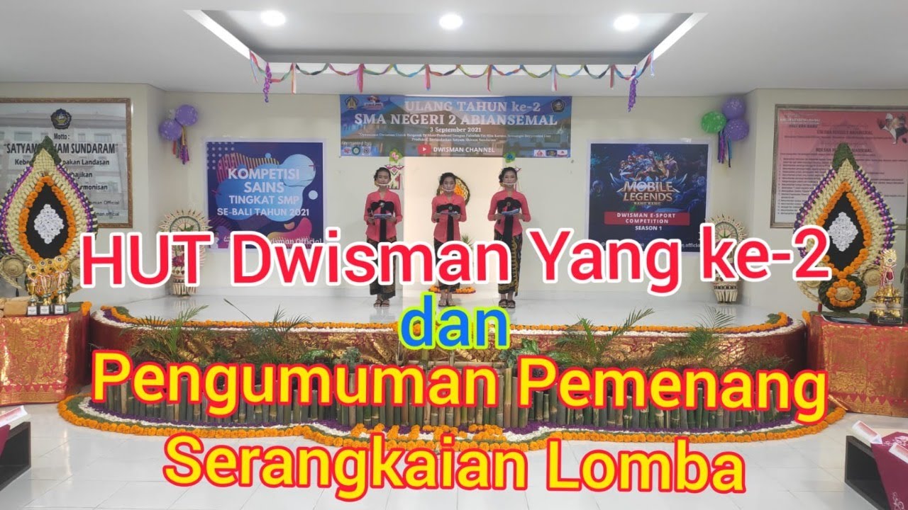 HUT Dwisman Yang ke-2 dan Pengumuman Pemenang - YouTube