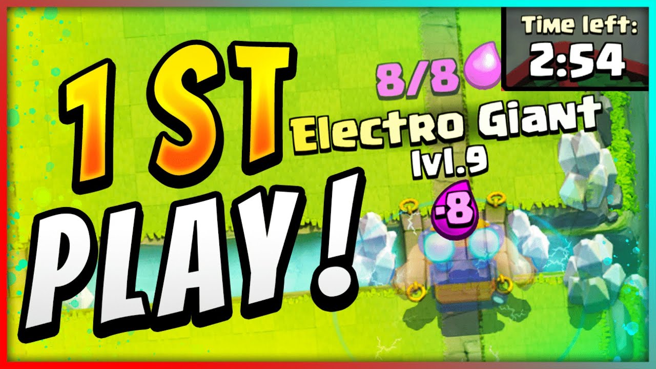 ELECTRO GIANT 1ST PLAY AT BRIDGE EVERY GAME! — Clash Royale - YouTube