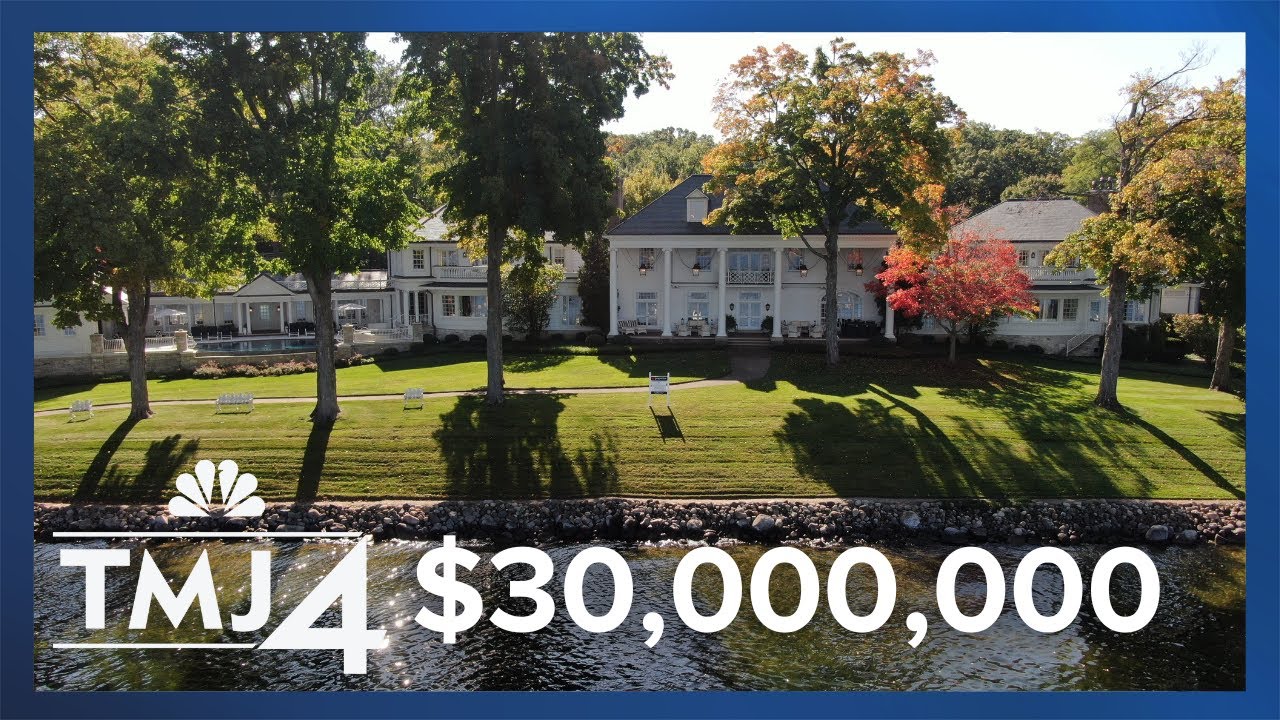 Inside a $30,000,000 lake mansion for sale in... Wisconsin?! - YouTube