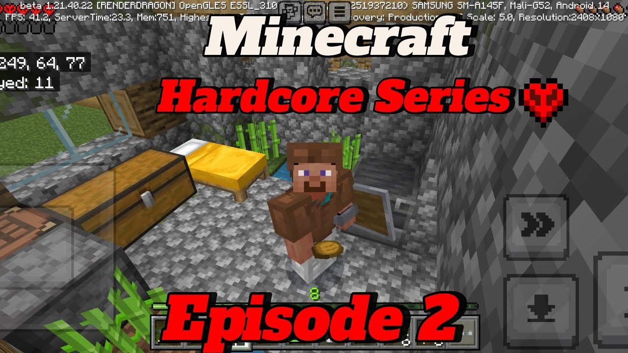 Minecraft: Hardcore Series - Episode 2 (Bedrock Edition) - YouTube