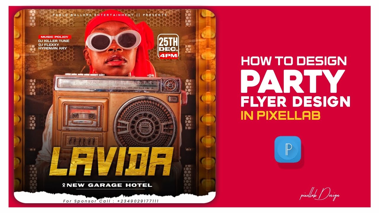 How to Design Party Flyer Design | In Pixellab | Party Flyer Design ...