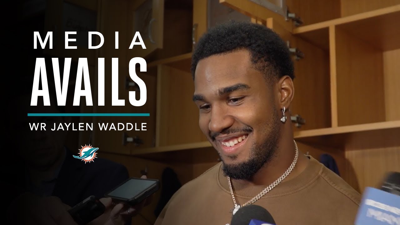 Wide Receiver Jaylen Waddle meets with the media | Miami Dolphins - YouTube