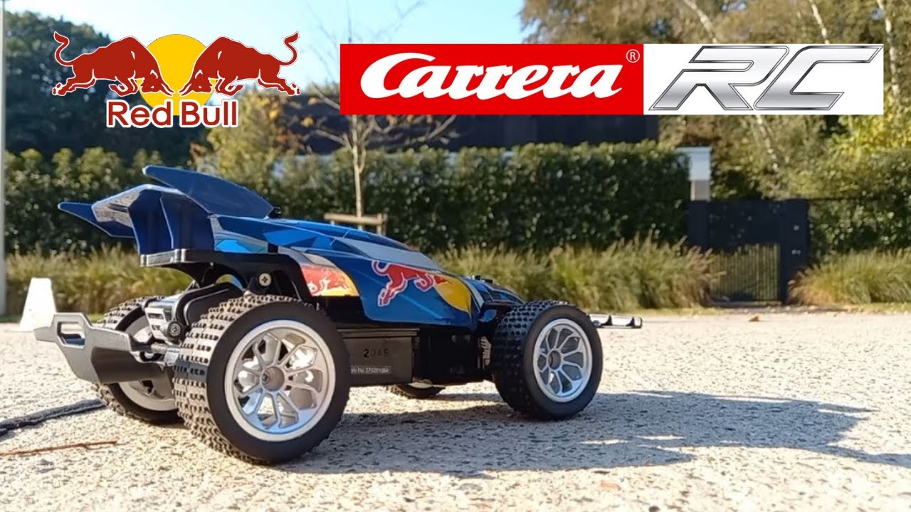 Carrera RC Red Bull raceauto testen en review. 25km/u schaal 1:20 - YouTube