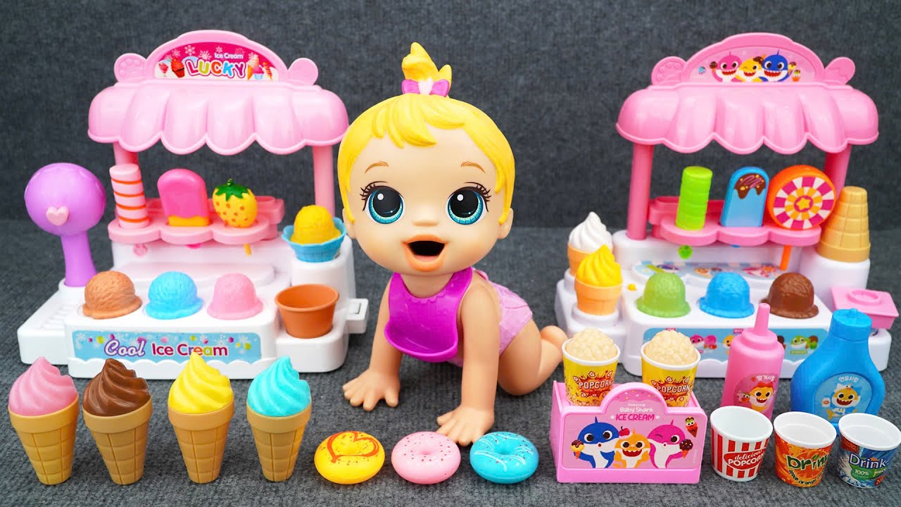 87 Minutes Satisfying with Unboxing Cute Baby Shark Ice Cream Store ...
