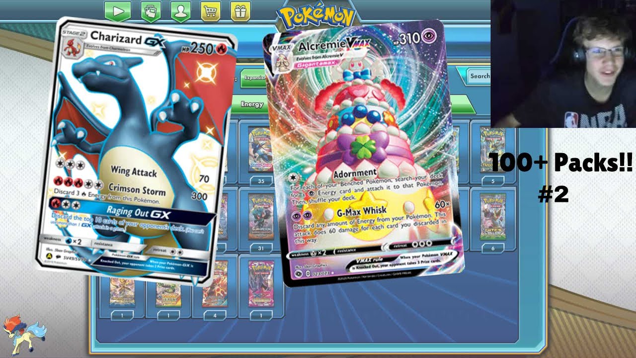 Opening 100+ Pokemon Packs! - PTCGO #2 - YouTube