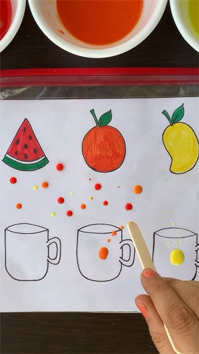 Summer fun activity for kids | Fruit juice collecting - YouTube