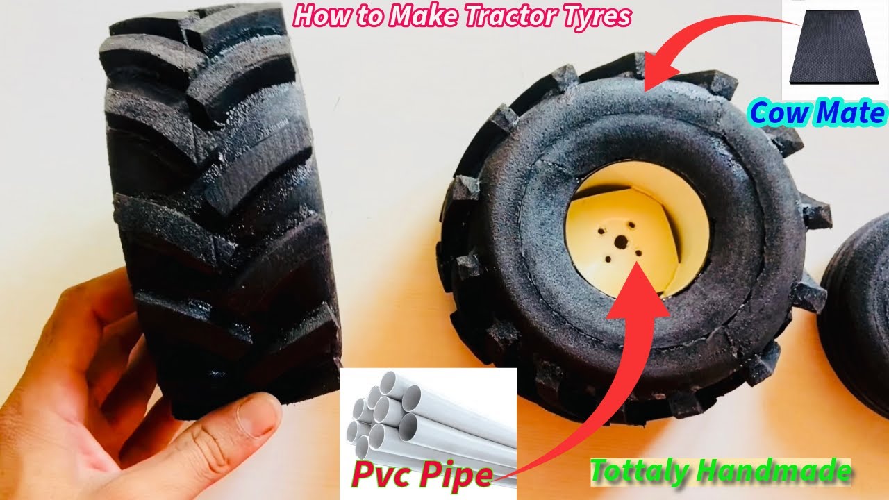 How to Make Tractor Tyres at Home using PVC pipe and Cow mate - YouTube