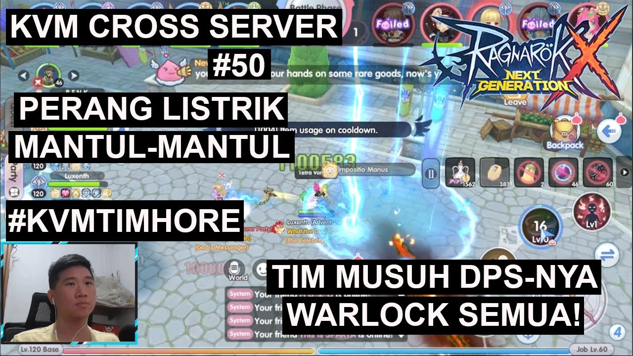 KVM TIM HORE #50 CROSS SERVER! MATCH YANG PALING MENEGANGKAN! RAGNAROK ...
