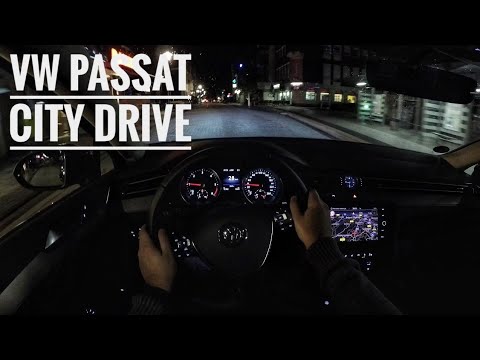 VW Passat 2.0 TDI (2018) - POV City Drive at night