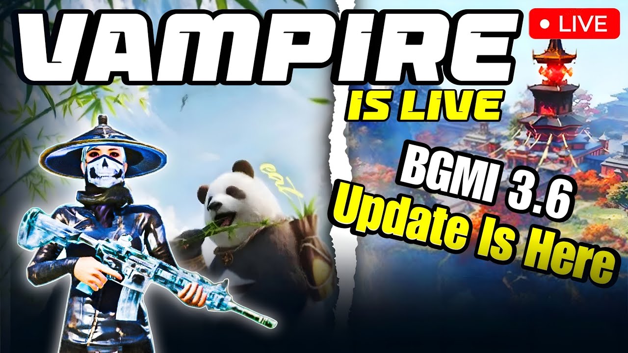 😱BGMI 3.6 UPDATE RUSH GAMEPLAY 💪 | VAMPIRE IS LIVE #pubgmobile # ...