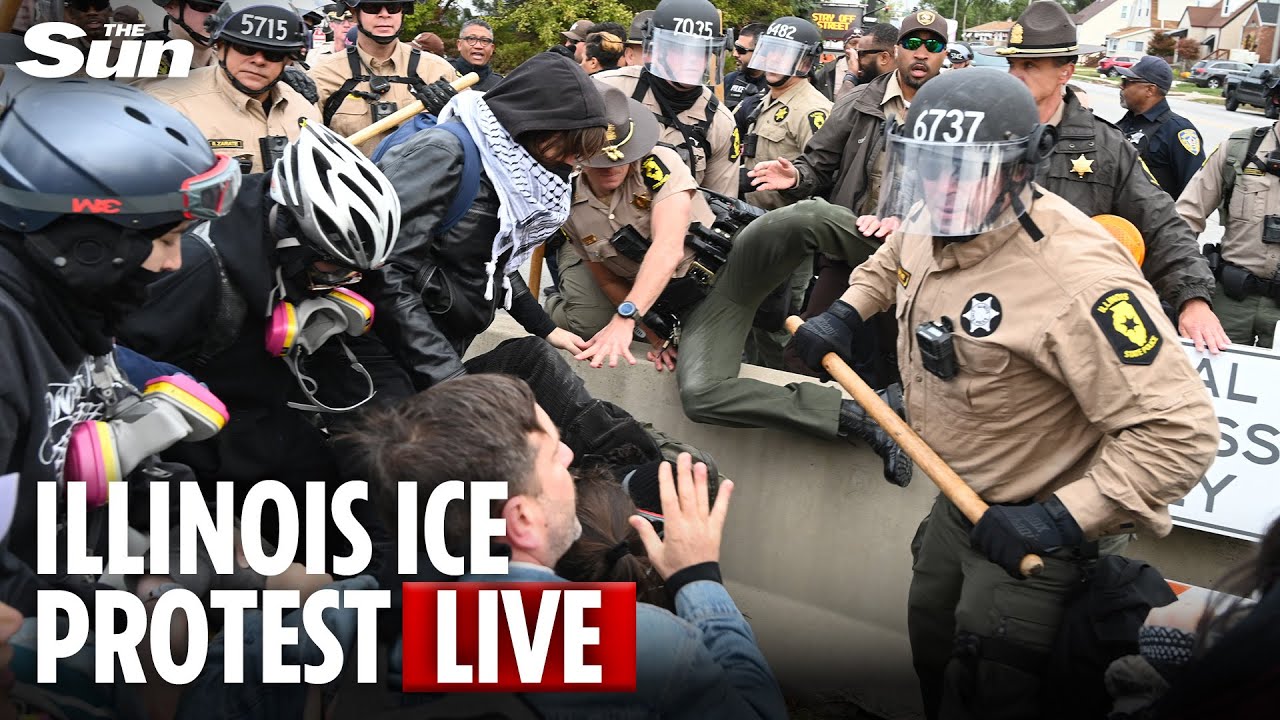 LIVE: Protesters swarm Broadview ICE facility as Chicago-National Guard ...