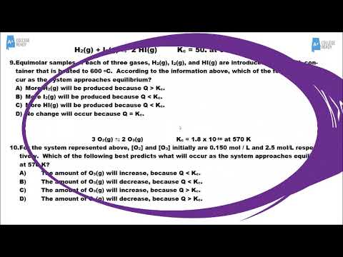 AP Chemistry Unit 7 Practice Problems 2020 - YouTube