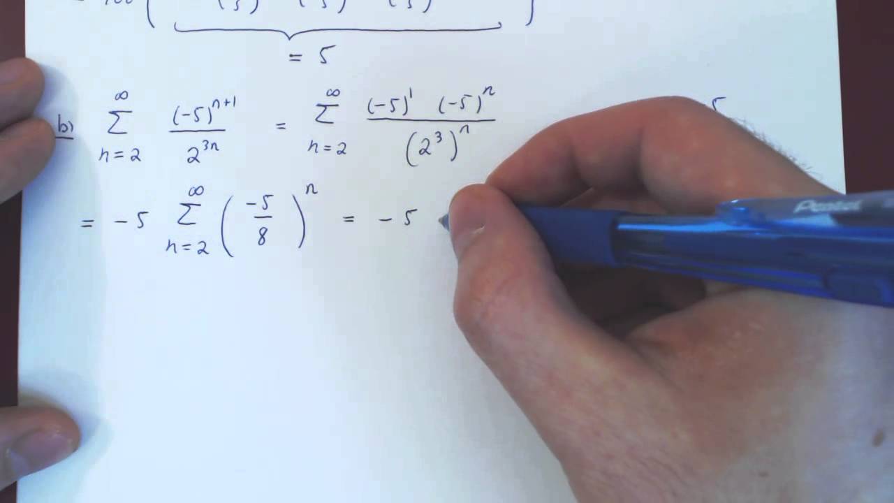 Geometric Series - Examples - YouTube