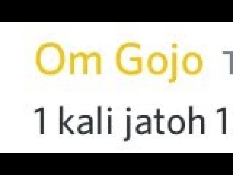 1kali jatoh 1 kali suap gojo ngen