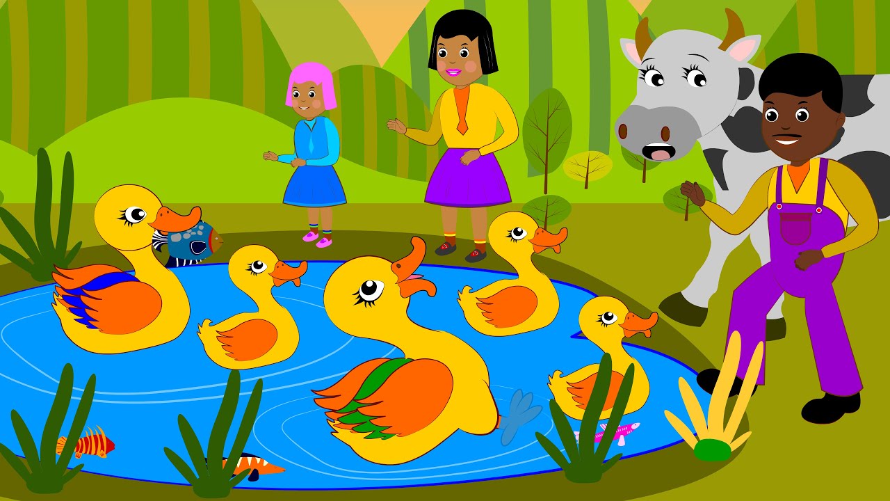 Five Little Ducks Animal sounds + Baby Shark Bingo Songs Baby Song ...