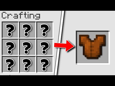 Minecraft: How to Craft a Leather Chestplate (10 Second Craft) - YouTube