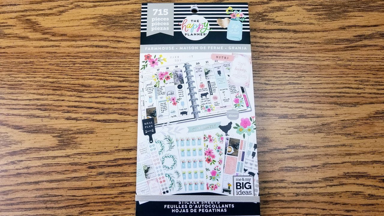 New Happy Planner Farmhouse Sticker book: Flip-through - YouTube