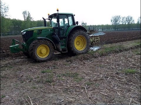 JOHN DEERE 6175m Quadrivomere Piccioni Aratura | CAB VIEW | - YouTube